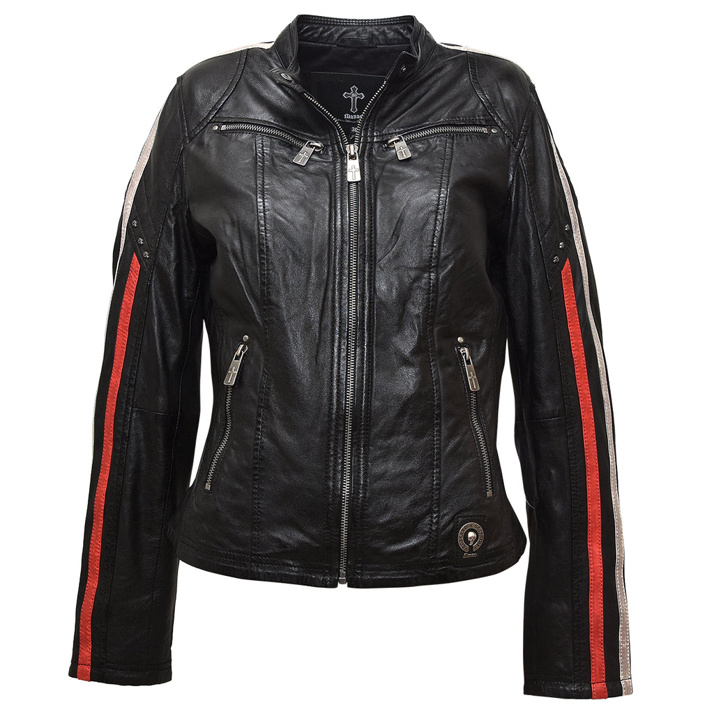 Dara Leather Jacket Black – Roberto Geissini